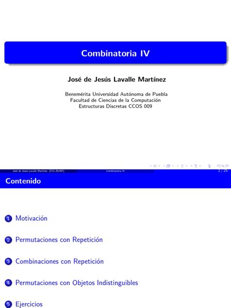 4 Combinatoria Pdf Combinatoria Permutación