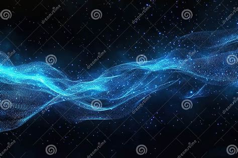 Abstract Blue Glowing Data Stream Background Futuristic Tech Design Digital Network Binary