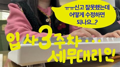 Vlog 입사 3주차 세무사사무실 30대 신입 직장인 브이로그 신고 잘못했는데 수정하는 법도 모르는 신입 Youtube