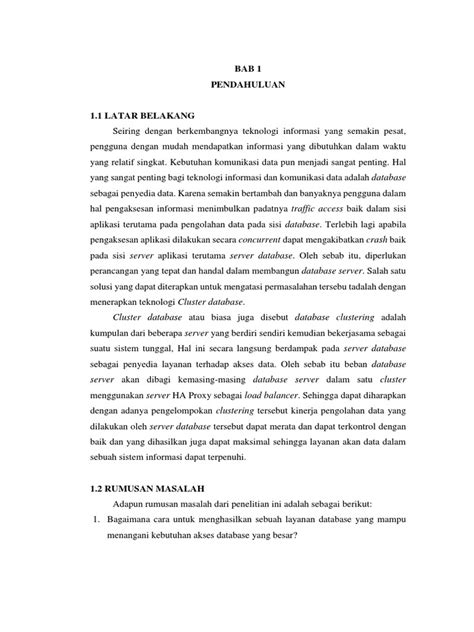 Optimasi Database Dengan Haproxy Pdf Komputer