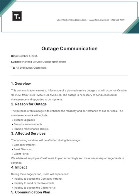 Free Outage Communication Template To Edit Online Free Outage Communication Template To Edit Online