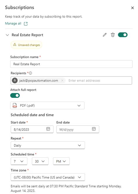 How To Schedule Power Bi Automated Emails And Reports