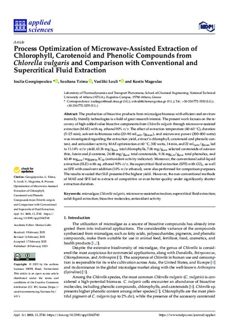 Pdf Process Optimization Of Microwave Assisted Extraction Of