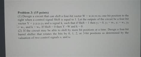 Solved Problem Points Design A Circuit That Can Chegg