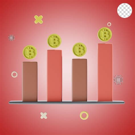 Premium Psd Bitcoin Chart 3d Icon