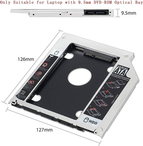 Universal Hard Drive Caddy Tray 9 5mm 2nd 2 5 Inch Sata Hdd Ssd Hard