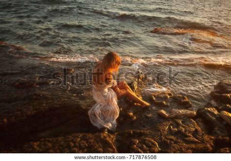 Sexy Girl Dark Hair Tanned Skin Stock Photo Shutterstock