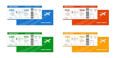 Premium Vector Airline Ticket And Airplane Boarding Pass Design