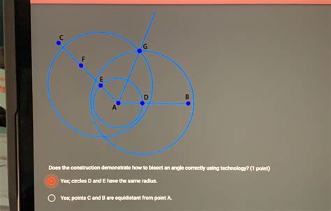 Does The Construction Demonstrate How To Bisect An Angle Correctly