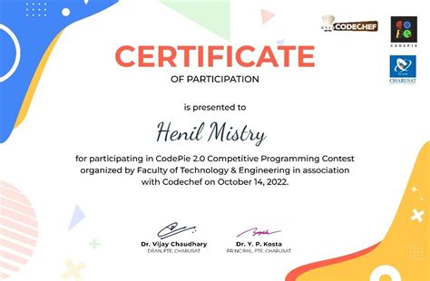henil mistry on linkedin codepie2 coding event team charusat