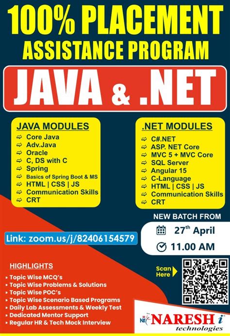 👉 Free Demo On 100 Placements Assistance Program 👈 ️register Here