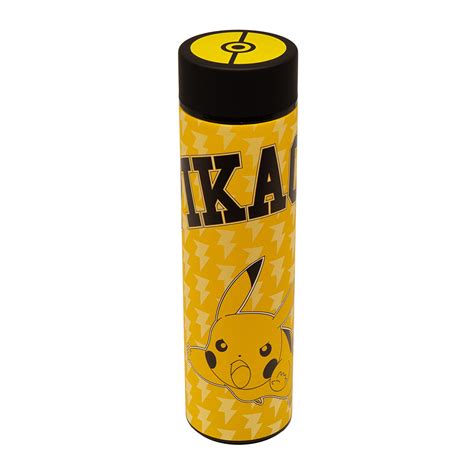 Pokemon Pikachu Yellow Metal Drink Bottle Things For Home Zing