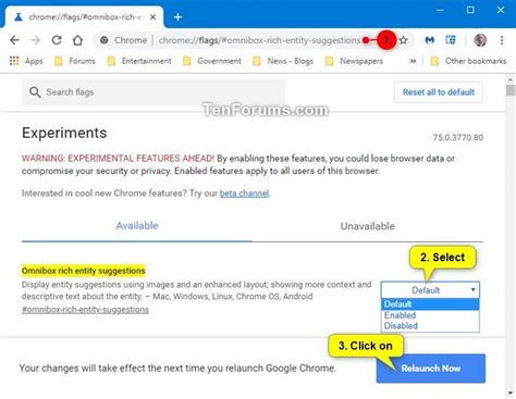 Enable Or Disable Rich Entity Search Suggestions In Google Chrome Tutorials