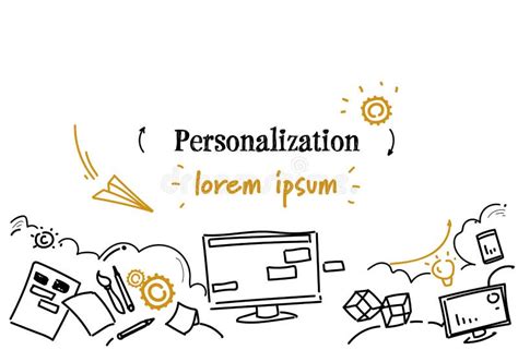 computer screen interface design personalization concept sketch doodle