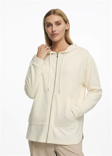 Longline Zip Up Modal Blend Hoodie Za