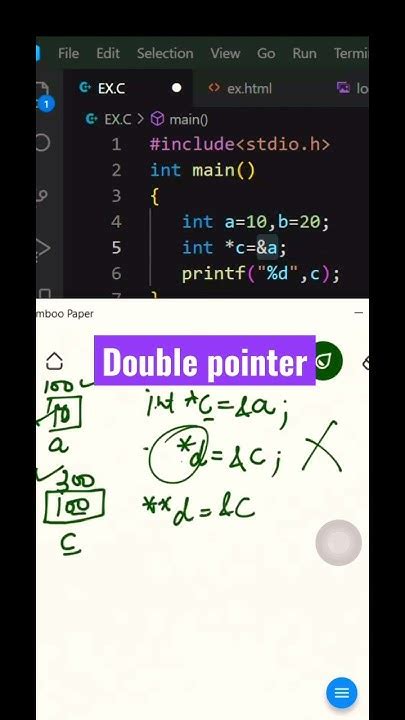 Double Pointer In C Programming Shorts Programming Cprogramming