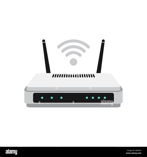 Modern Broadband Internet Router Switch Modem 3d Style Isolated On