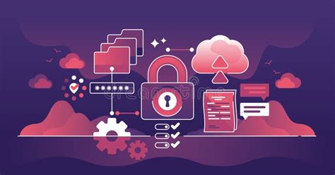 Network Lock Protection And Security Vector Icons Set Cyber Computer Network Business Data