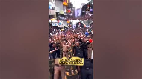 Difference Between Hindu Vs Muslim Festival 🚩shorts Hindu Police