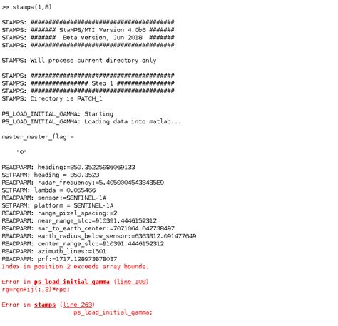 hi guys i have problem in matlab after using stamps 1 8 can anyone
