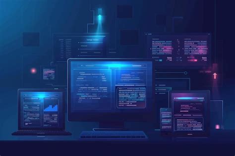Premium Photo App Dashboard With Code And Ui Elements Graph And