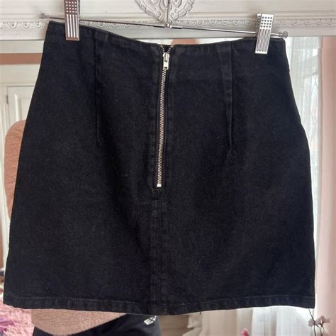 Topshop Embroidered Denim Mini Skirt Embroidered Depop