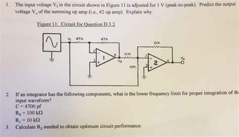 Solved The Input Voltage V I In The Circuit Shown In Figure Chegg Com