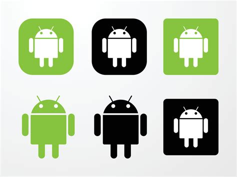 android operating system green icon collection 4243994 vector art at