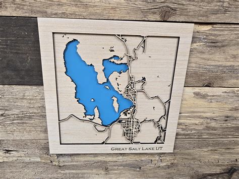 Great Salt Lake Layered Map Svg File Salt Lake City Layered Map Svg