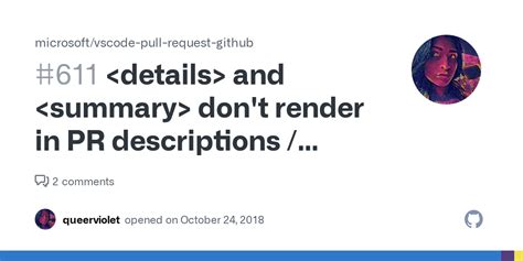 And Don T Render In PR Descriptions Comments Issue Microsoft Vscode Pull Request