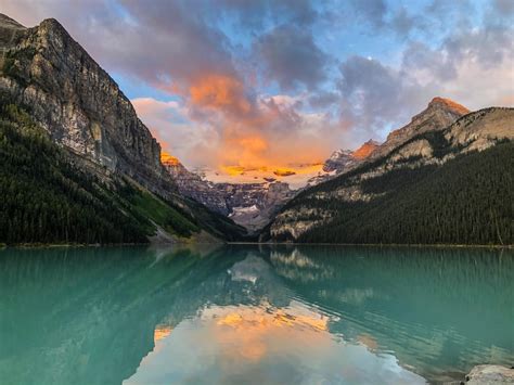Sunrise At Lake Louise Alberta [oc] [4032x3024] Earthporn