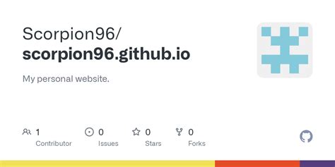 GitHub Scorpion Scorpion Github Io My Personal Website