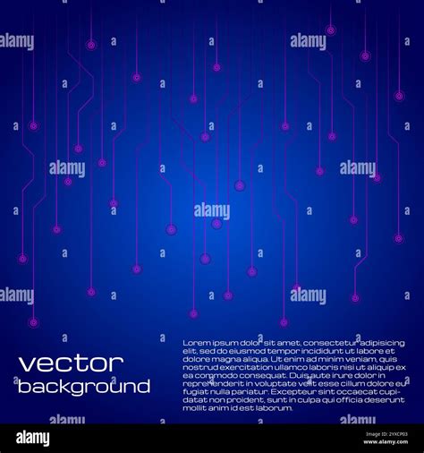Abstract Technological Blue And Pink Background With Elements Of The
