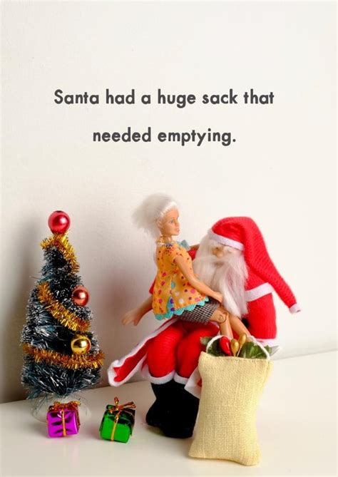 Rude Cheeky Naughty Pun Santas Sack Huge Sack Santas Lap