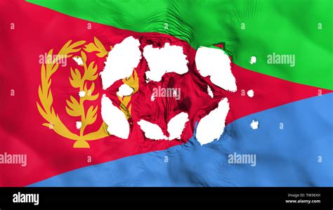 Holes In Eritrea Flag Stock Photo Alamy