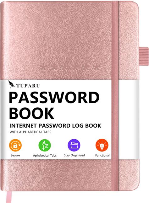 Password Book With Alphabetical Tabs Hardcover Internet Address