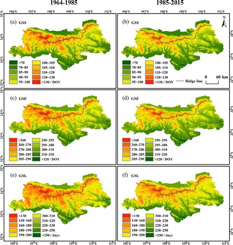 Spatial Distribution Of The Mean Climatic Growing Season Parameters