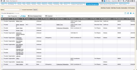 Webchart Provider Management