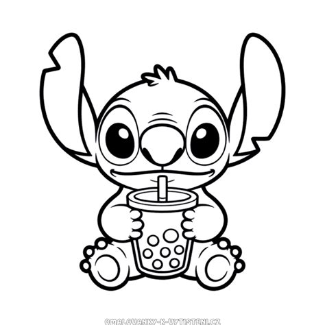 Tisknutelný Stitch Omalovánka Omalovánky Pro Děti Zdarma K Vytištění