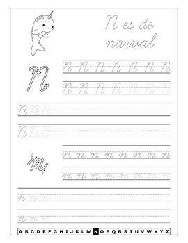 Spanish Cursive Handwriting Workbook Cuaderno De Caligrafía Cursiva