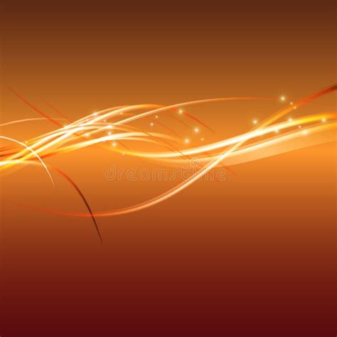 Orange Abstract Background Wavy Lines Stock Vector Illustration Of Design Shiny 62189159
