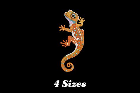 Colorful Lizard Embroidery Design Lizard Machine Embroidery Design