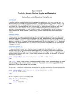 Predictive Models Storing Scoring And Evaluating Predictive Models Storing Scoring And