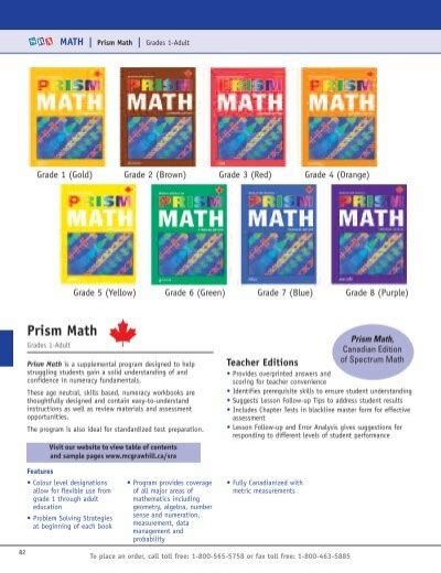 Prism Math Grades 1 Adult Mcgraw Hill Ryerson