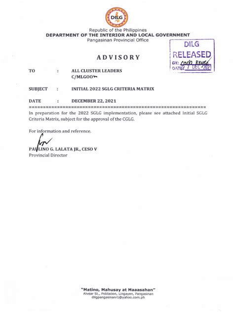 Initial 2022 Sglg Criteria Matrix Pdf Initial 2022 Sglg Criteria Matrix Pdf