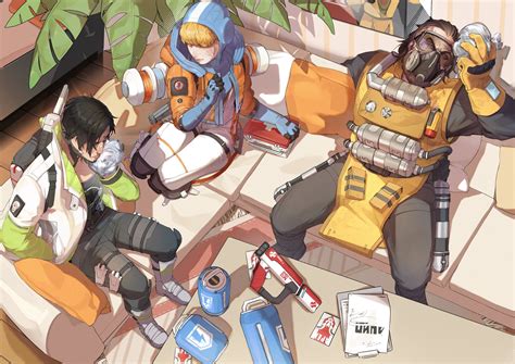 Wattson Crypto And Caustic Apex Legends Drawn By Bohe Menthe Danbooru