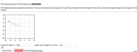 Solved The Components Of All The Vectors Are Integers The