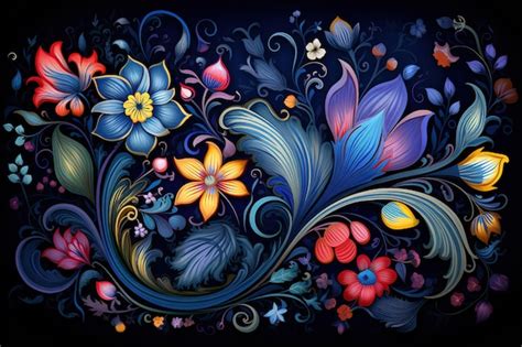 Premium Vector Decorative Multicolour Floral Background Romantic Bouquet Of Tropical Orchid