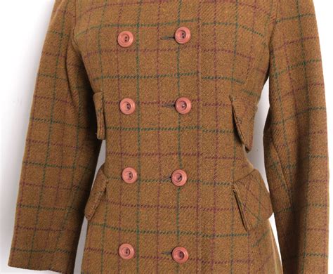 1970s Olive Plaid Wool Coat Sm — La Poubelle Vintage
