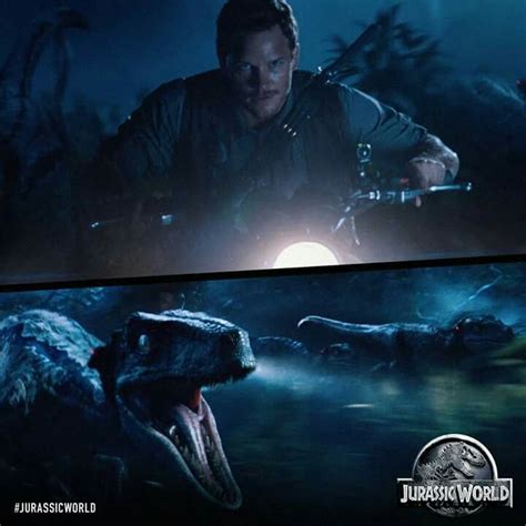 Owen And His Raptors Jurassic Park World Blue Jurassic World